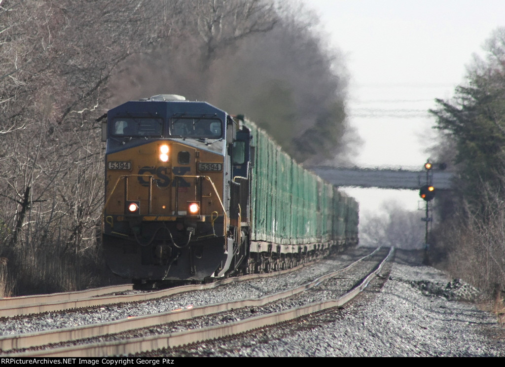 CSX 5394 and train Q703